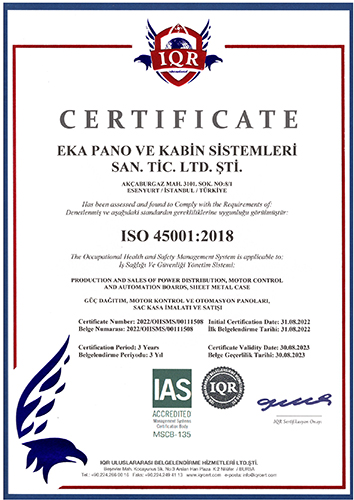 Kalite Belgeleri | Eka Pano